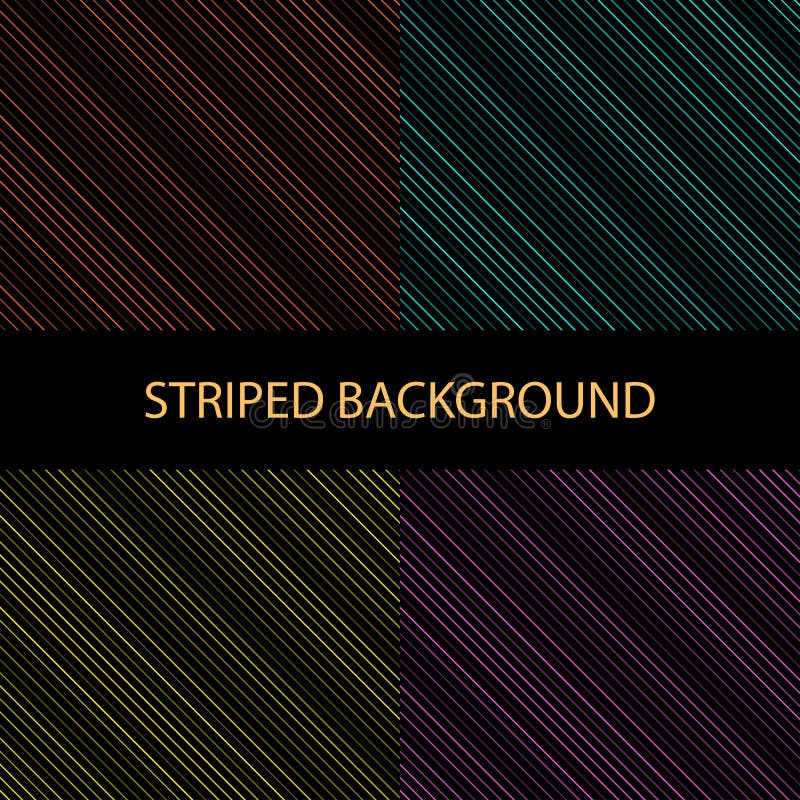 Colorful Set of Striped Frame with Different Shapes. Vector ...