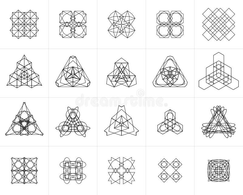 Set of geometric symbols. stock vector. Illustration of isolated - 85227998