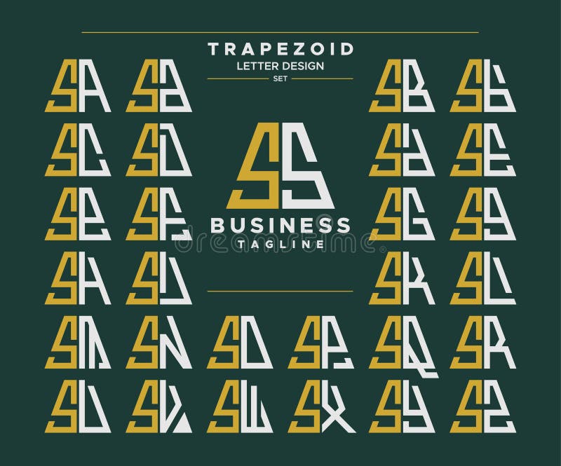 Set of Geometric Trapezoid Shape Letter S SS Logo Design Stock Vector ... Set of Geometric Trapezoid Shape Letter S SS Logo Design Stock Vector ...