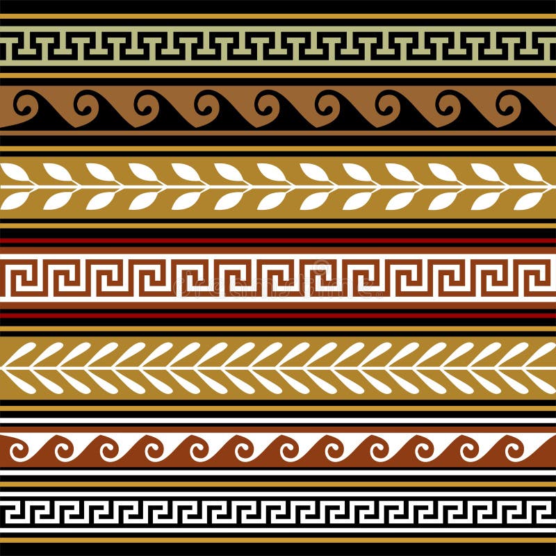 Set of Geometric Vector Borders Stock Vector - Illustration of ...