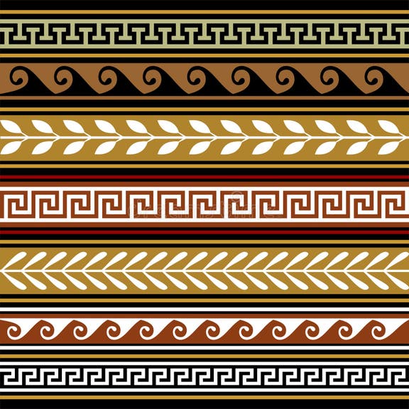 Set of Geometric Vector Borders Stock Vector - Illustration of ...