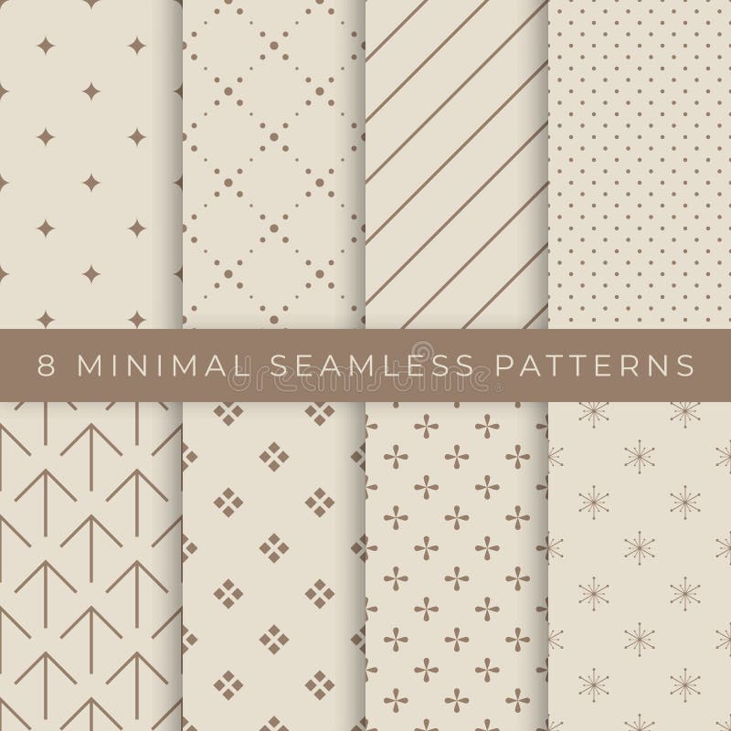 Set of Geometrical Minimal Vector Seamless Patterns Stock Vector ...