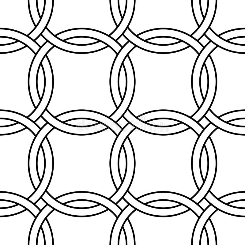 Set of Geometry Interlock Circle Celtic Seamless Pattern Background ...