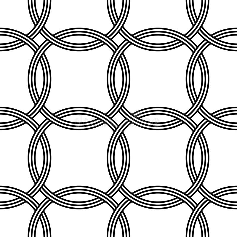 Set of Geometry Interlock Circle Seamless Pattern Background Icon Logo ...