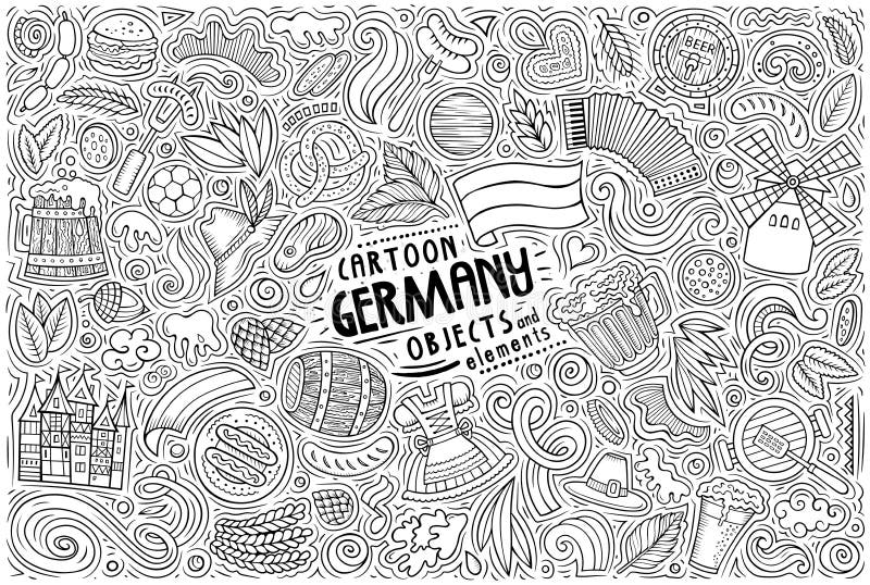 Set of Germany Traditional Symbols and Objects Stock Illustration ...