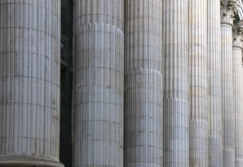 Set of the Giant and Beautiful Marble Columns Stock Image - Image of ...