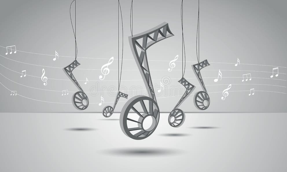 Set of Giant Notes on Gray Background Stock Vector - Illustration of ...