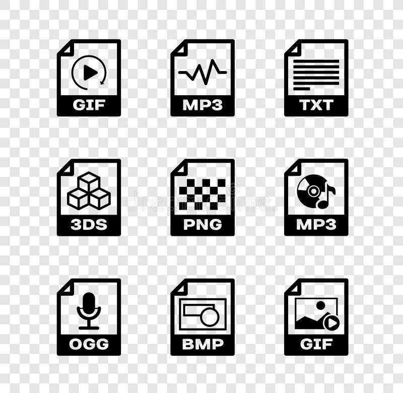 Set GIF File Document, MP3, TXT, OGG, BMP and Icon. Vector Stock Vector ... Set GIF File Document, MP3, TXT, OGG, BMP and Icon. Vector Stock Vector ...