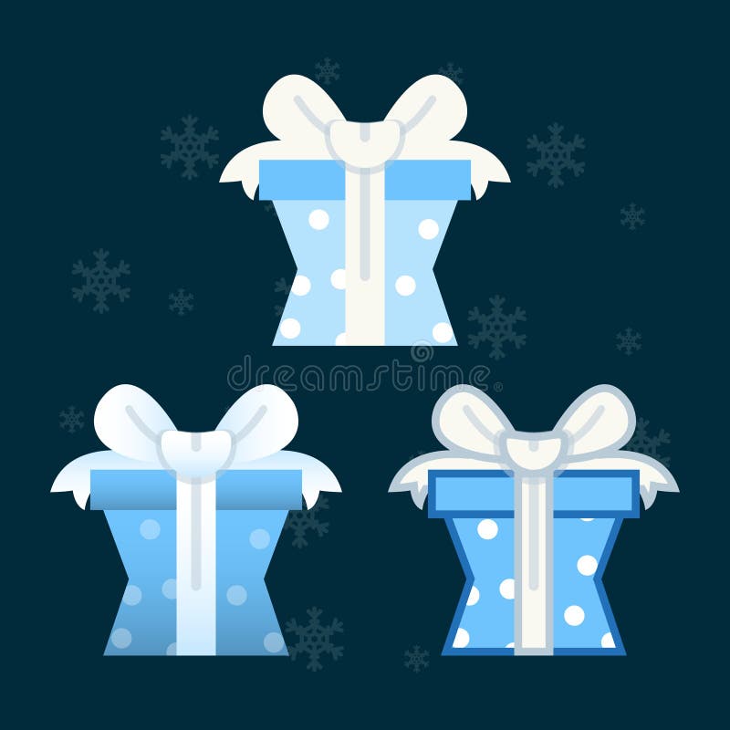 Set of Gift Box Flat Design Elements,Gift Box Icon,Vector and ...