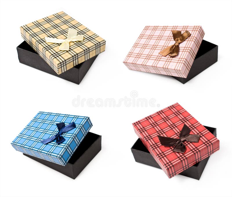 Set with gift boxes stock image. Image of cardboard, collage - 27885087