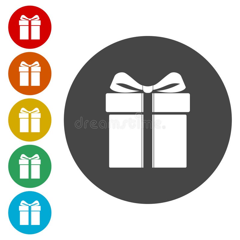 Set of gift boxes icons stock vector. Illustration of isolate - 131435921