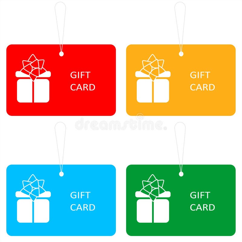 Set of Gift Cards or Discount Coupons. Stock Vector - Illustration of ...