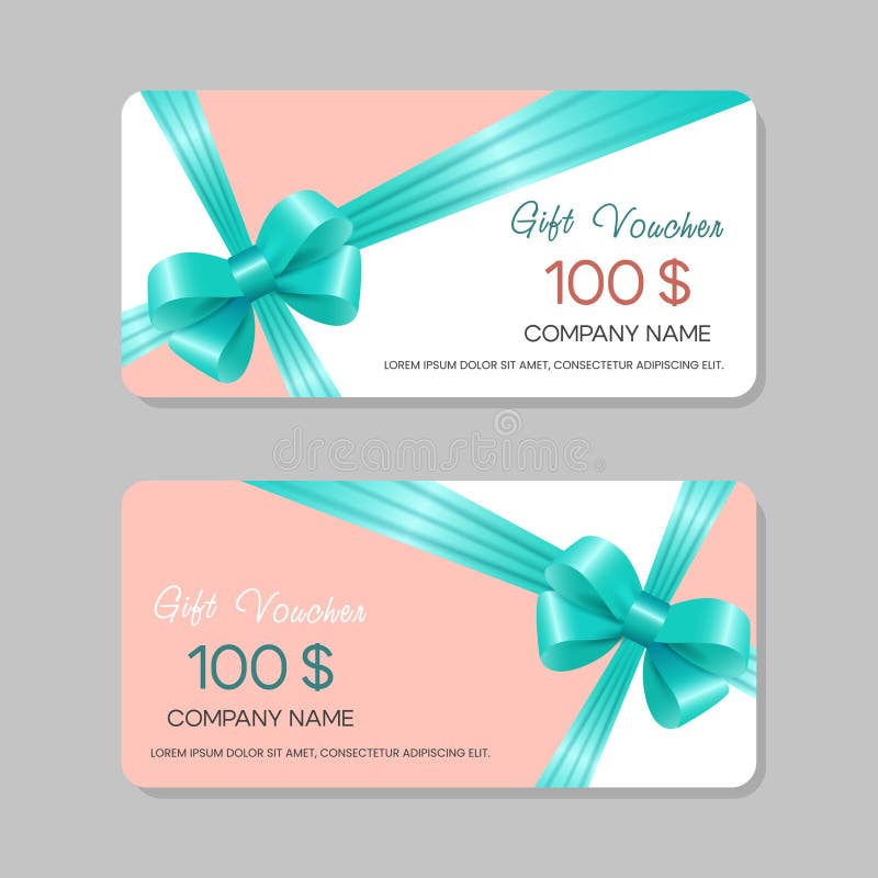 Set of Gift Vouchers. Gift Certificate Template Stock Vector ...