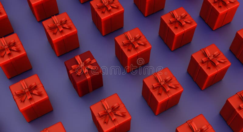 Surprise Boxes. Celebration Decoration Objects Stock Illustration ...