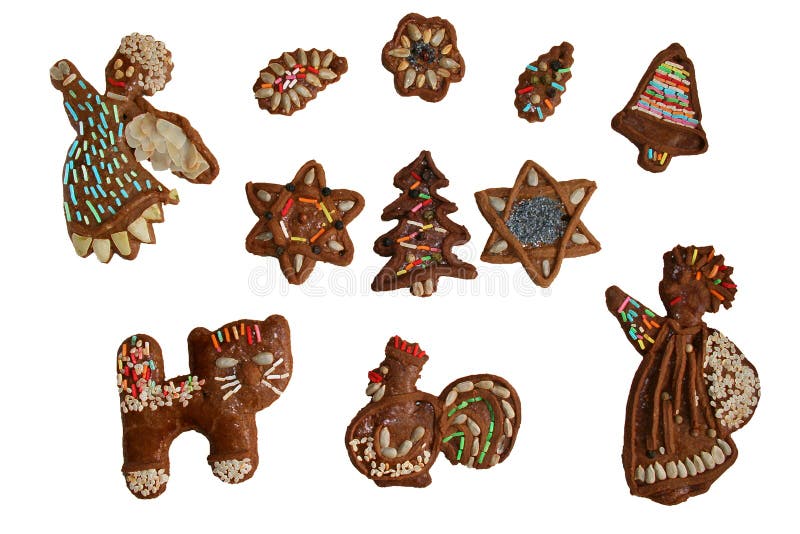 Set of gingerbread stock photo. Image of treat, cookie - 13163782