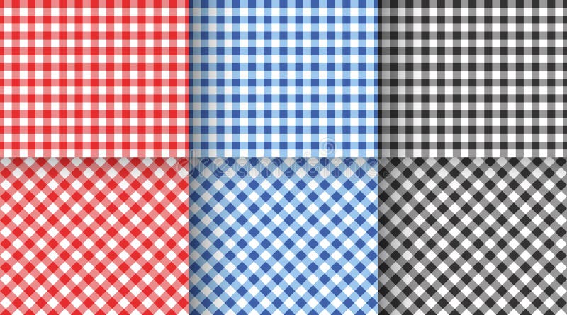 Red White Gingham Patterns Stock Illustrations – 415 Red White Gingham ...