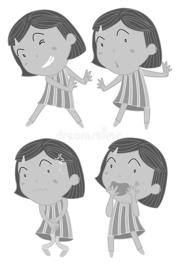 Kids Different Actions Set Stock Illustrations – 287 Kids Different ...