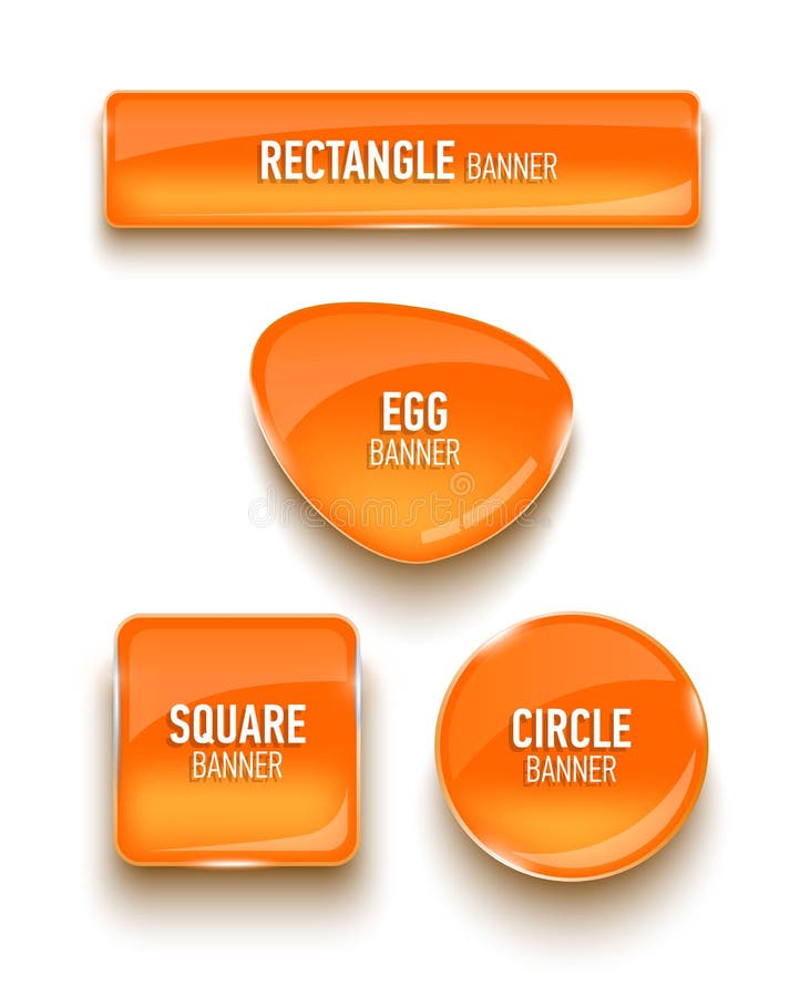 Set of Glass Banners for Your Design. Stock Vector - Illustration of ...