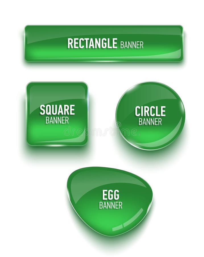 Set of Glass Banners for Your Design. Stock Vector - Illustration of ...