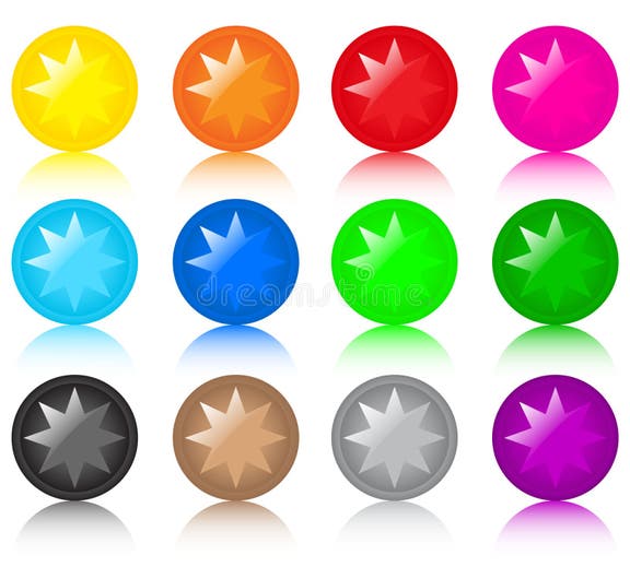 Coloured Button Logo Stock Illustrations – 444 Coloured Button Logo ...