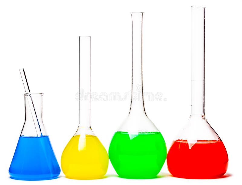 Glass Flasks, Science Laboratory Research and Development Concept ...