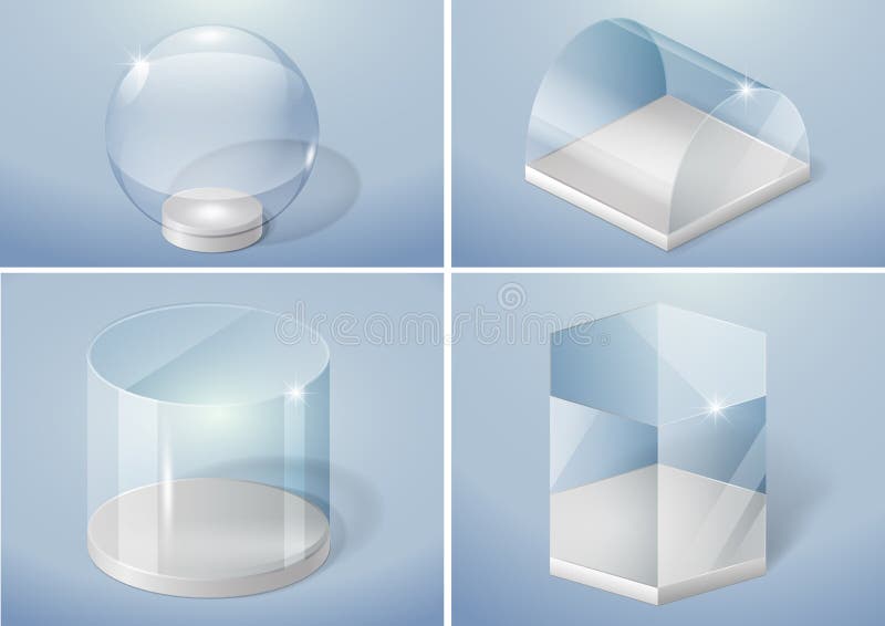 Set of glass shapes stock illustration. Illustration of crystal - 88441728