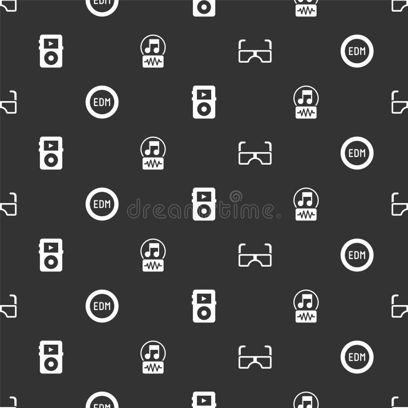 Set Glasses, EDM Electronic Dance Music, Music Player and Note, Tone on ...