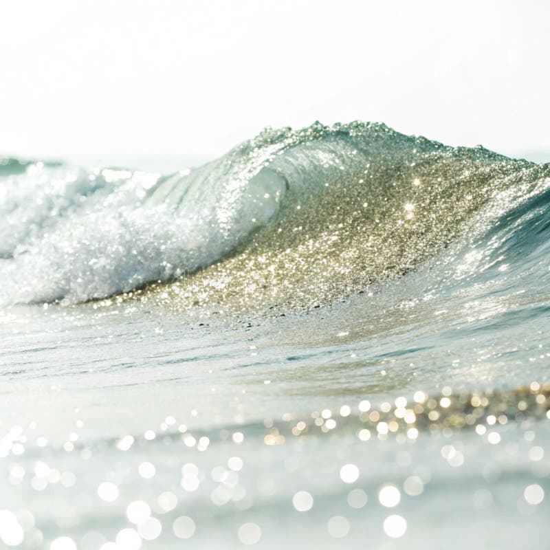 Pack of Glitter Waves Isolated on White Background Stock Illustration ...