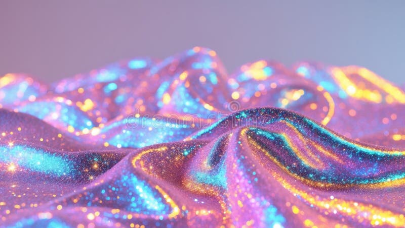 Set of Glittery Textures with Holographic Light Stock Illustration ...