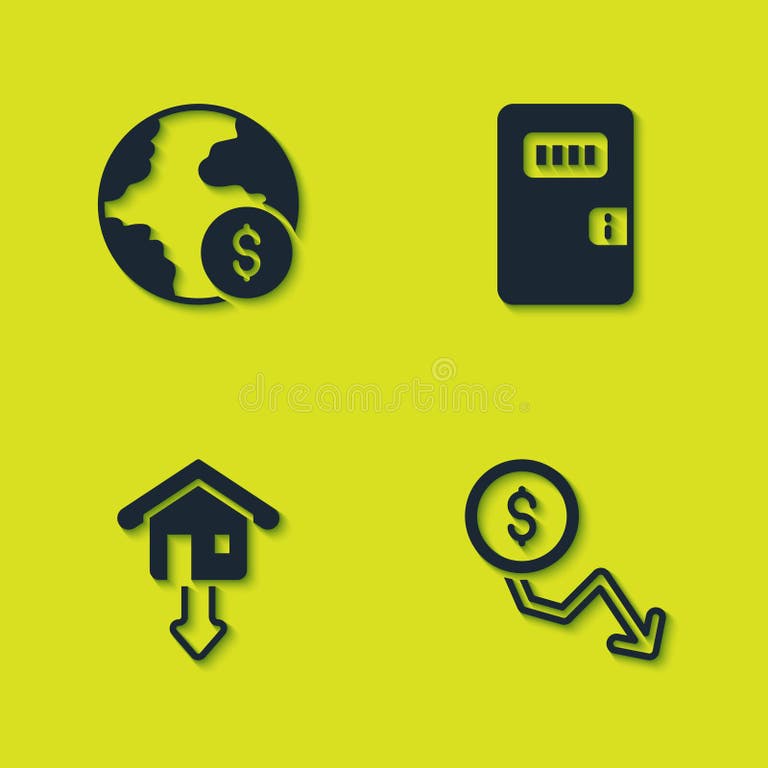 Set Global Economic Crisis, Dollar Rate Decrease, Falling Property Prices and Prison Cell Door ...