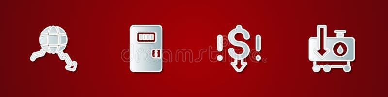 Set Global Economic Crisis, Prison Cell Door, Dollar Rate Decrease and Drop in Crude Oil Price ...