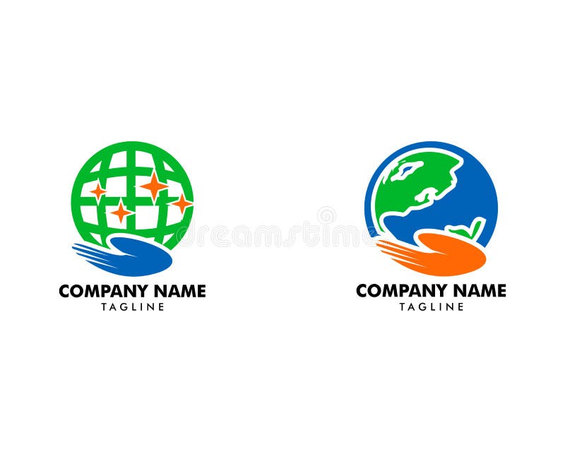 Globe Care Icon Vector Logo Template Illustration Design Stock Vector ...