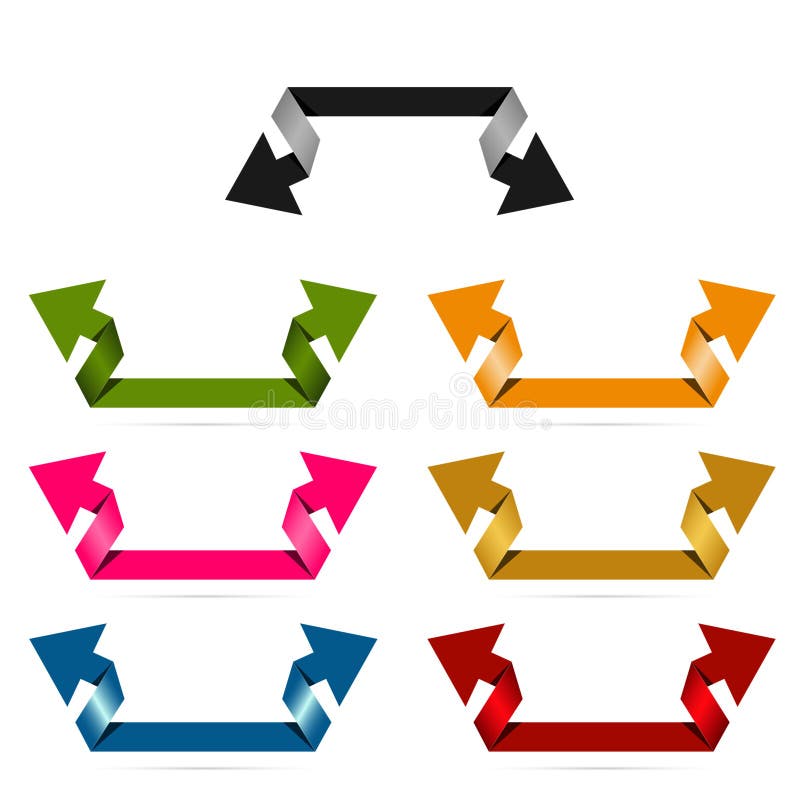 The set of glossy arrows stock vector. Illustration of advertising ...