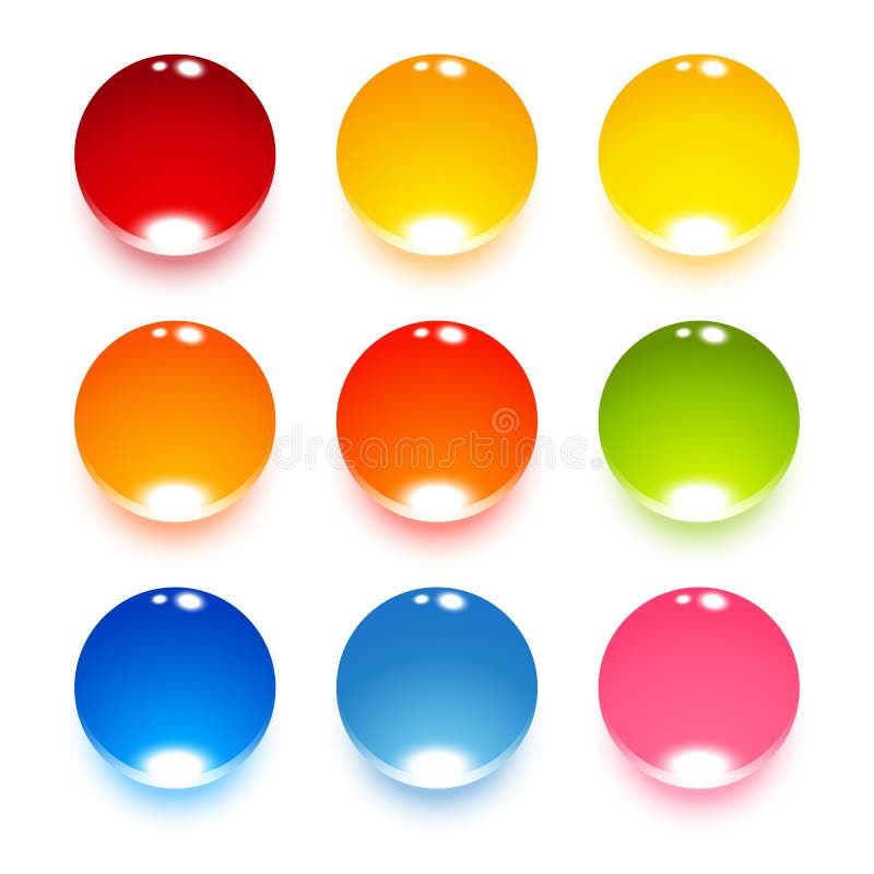 Glossy balls stock vector. Illustration of eps10, computer - 13813611