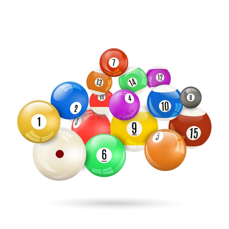 Set of Glossy Balls for Snooker, Vector Illustration Stock Vector ...