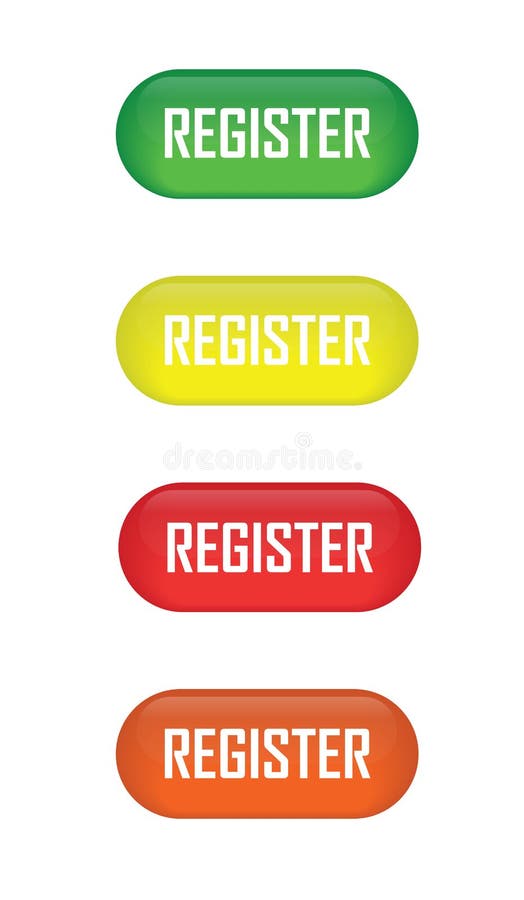 Set of Glossy Button Register Icons for Your Design Stock Vector ...