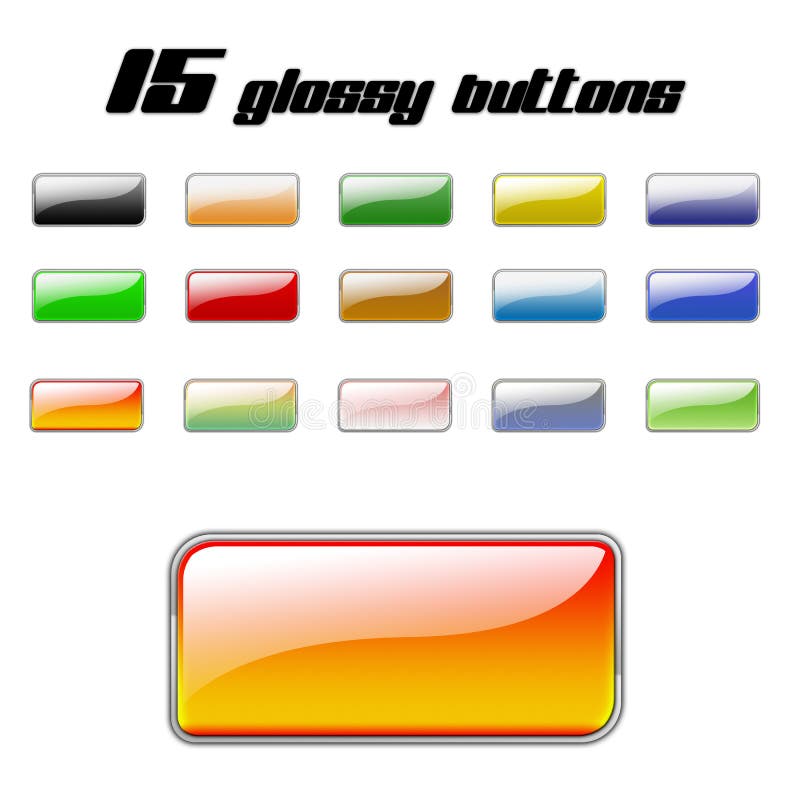 Set of glossy buttons 01 stock illustration. Illustration of business ...