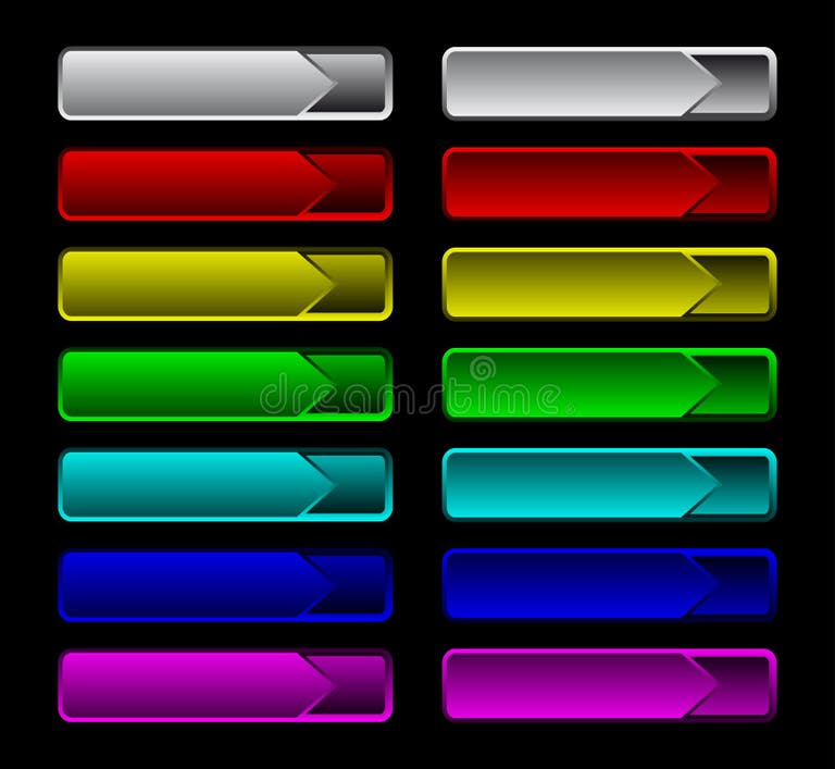 Set of glossy buttons stock vector. Illustration of collection - 11332455