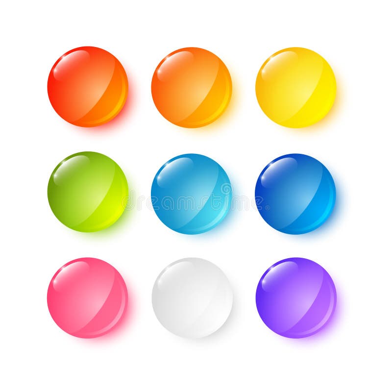 Set of buttons stock vector. Illustration of computer - 26996745