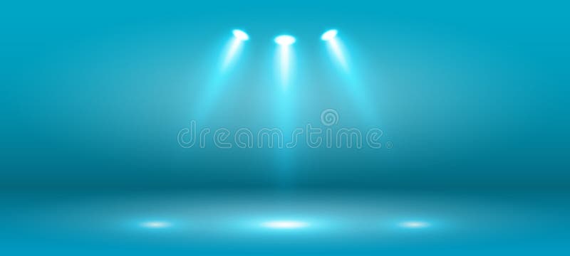 Glowing Blue Transparent Lighting Effects on a Transparent Background. Illuminated Stage ...