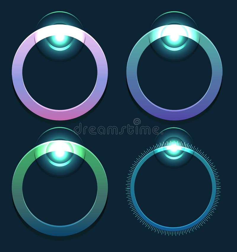 Glowing Round Sliders Stock Illustrations – 16 Glowing Round Sliders ...