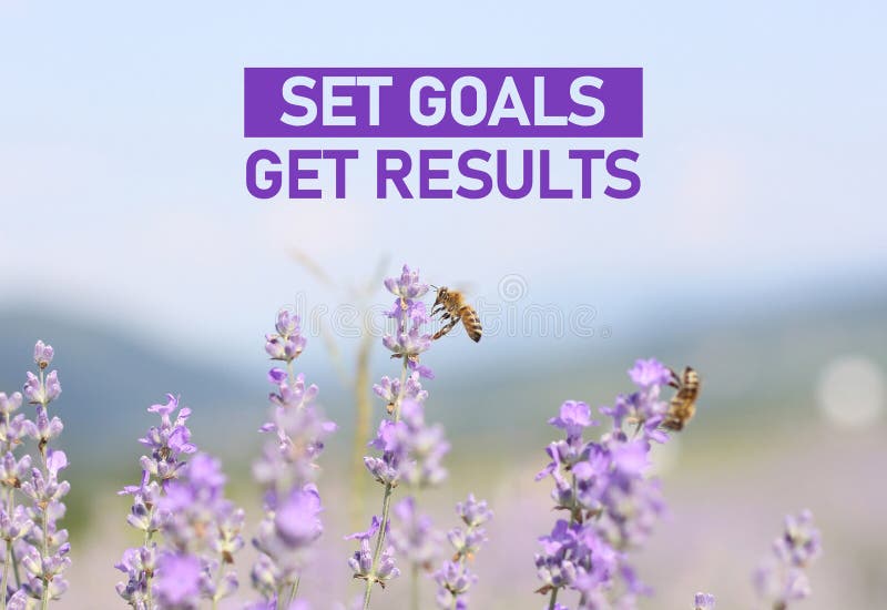Set Goals Get Results is Shown Using the Text Stock Image - Image of ...