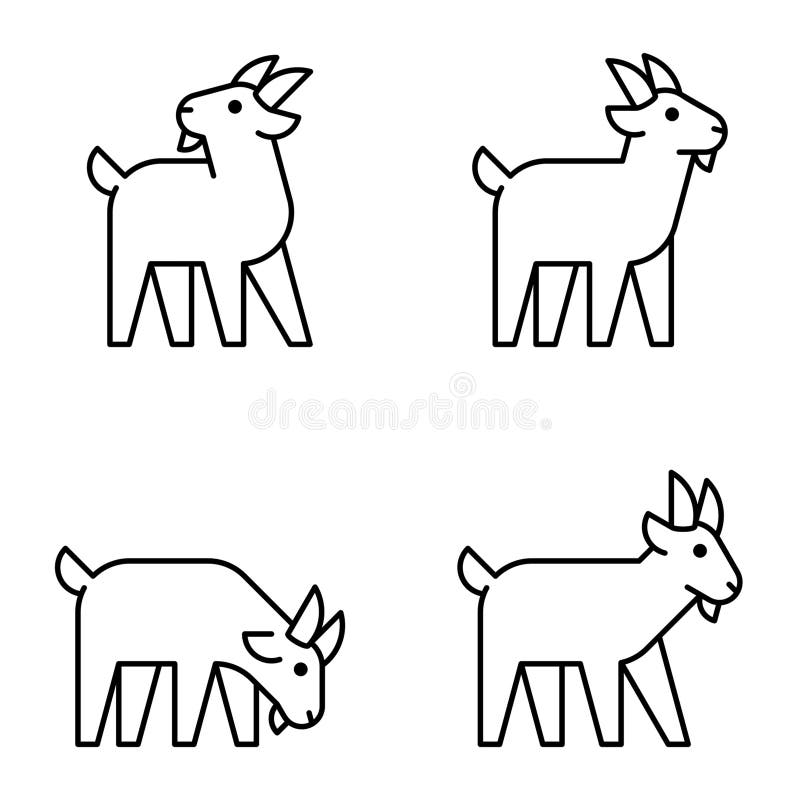 Set of Goat logo stock vector. Illustration of goat - 388320503