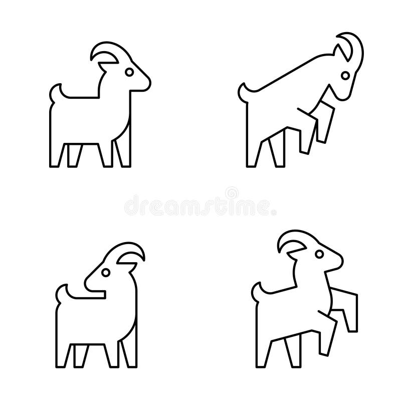 Set of Goat Logo stock vector. Illustration of black - 274465350