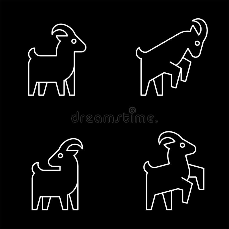 Set of Goat Logo stock vector. Illustration of organ - 274465429