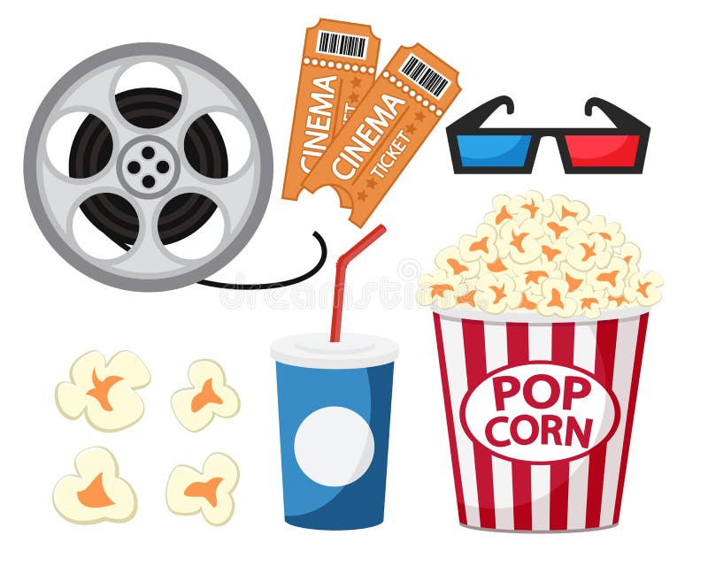 Going to the cinema stock illustration. Illustration of rendering - 8588122