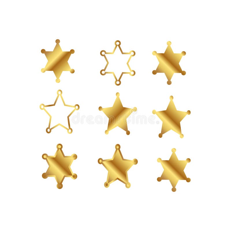 Set of gold badge vectors stock vector. Illustration of metal - 285879383