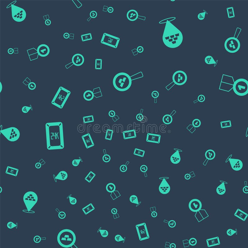 Set Gold Bars, 24k and Medal on Seamless Pattern. Vector Stock Vector ...