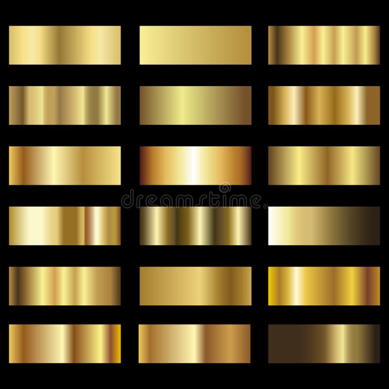 Set of Gold Foil Texture Pattern Background . Vector Stock Vector ...