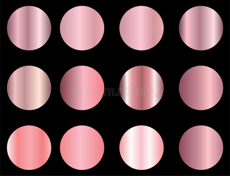 Set of Gold Rose Foil Texture. Collection of Pink Metallic Textures ...